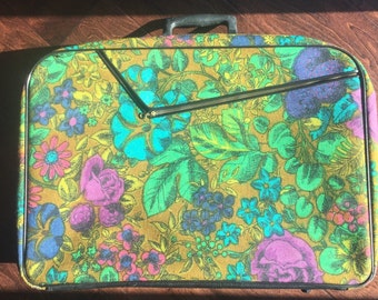 Floral suitcase | Etsy