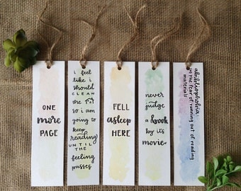 Calligraphy bookmark | Etsy