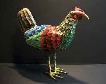 Paper mache chickens | Etsy