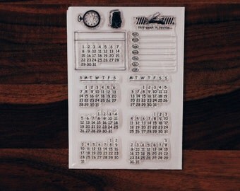 Calendar stamp | Etsy