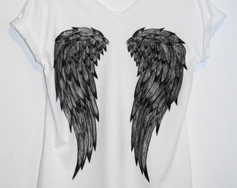 Angel wings tshirt | Etsy