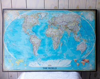 Large wall map | Etsy