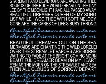 Song lyric art | Etsy