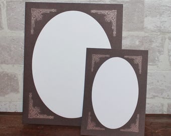 Oval photo mat | Etsy