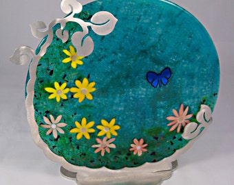 Fused Glass Desert Sand Decorative Plate