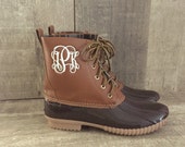 Monogram rain boots | Etsy