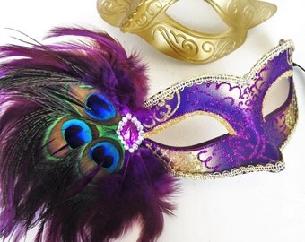 Masquerade mask pair | Etsy