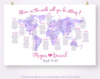 World seating chart | Etsy