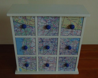 Map cabinet | Etsy