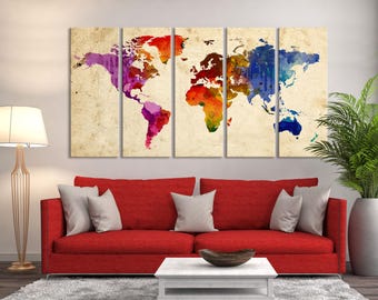 Abstract world map | Etsy