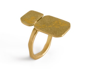 Modern gold ring | Etsy