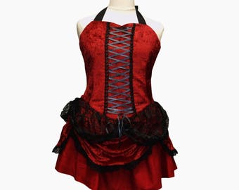 Gothic black apron | Etsy