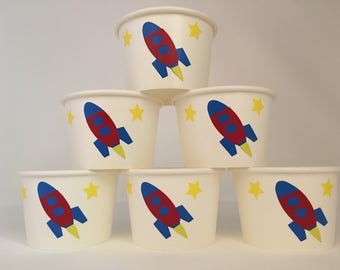 Boîtes fusée Printable éditable fusée boîte cadeau fusée