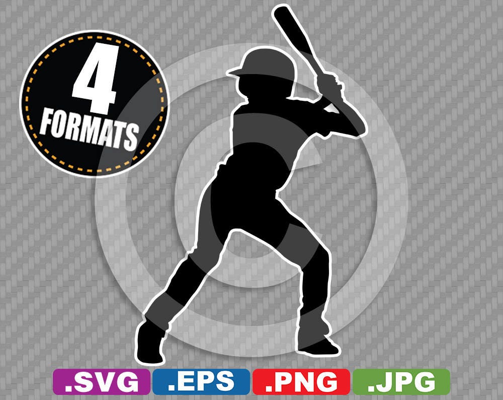 Youth Baseball Clip Art Image SVG cutting file Plus eps