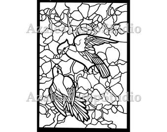 Stained glass bird | Etsy