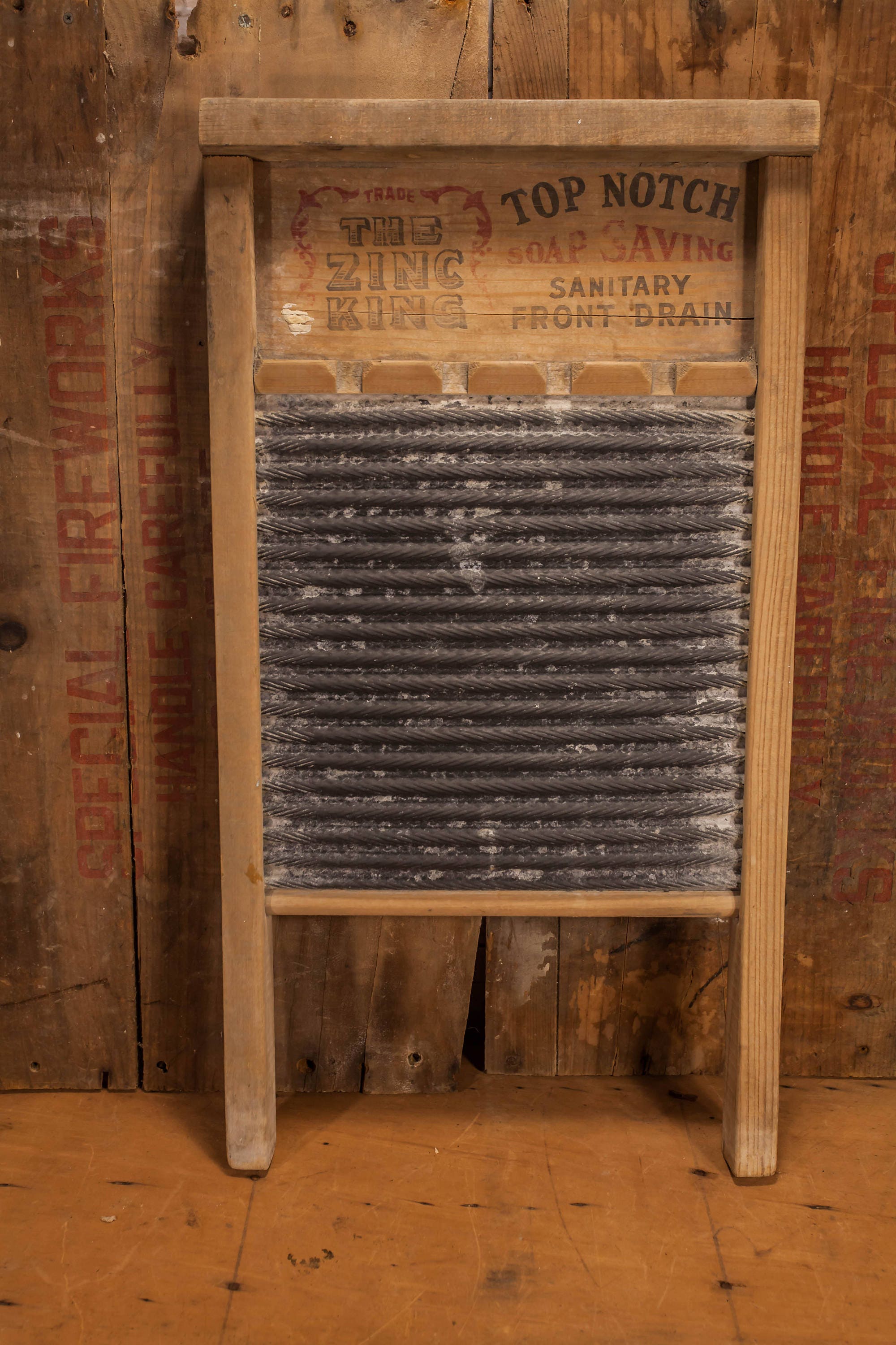Vintage 1920s National Washboard No 701 Top Notch Zing King Wood Metal ...