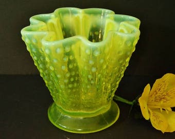 Uranium glass vase | Etsy