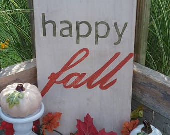Happy fall sign | Etsy