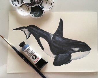 Orca painting | Etsy