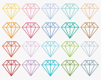 Diamond clipart | Etsy