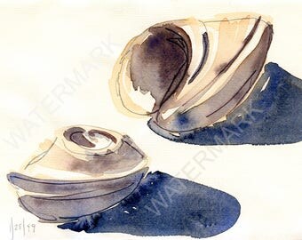 Painted clam shell | Etsy