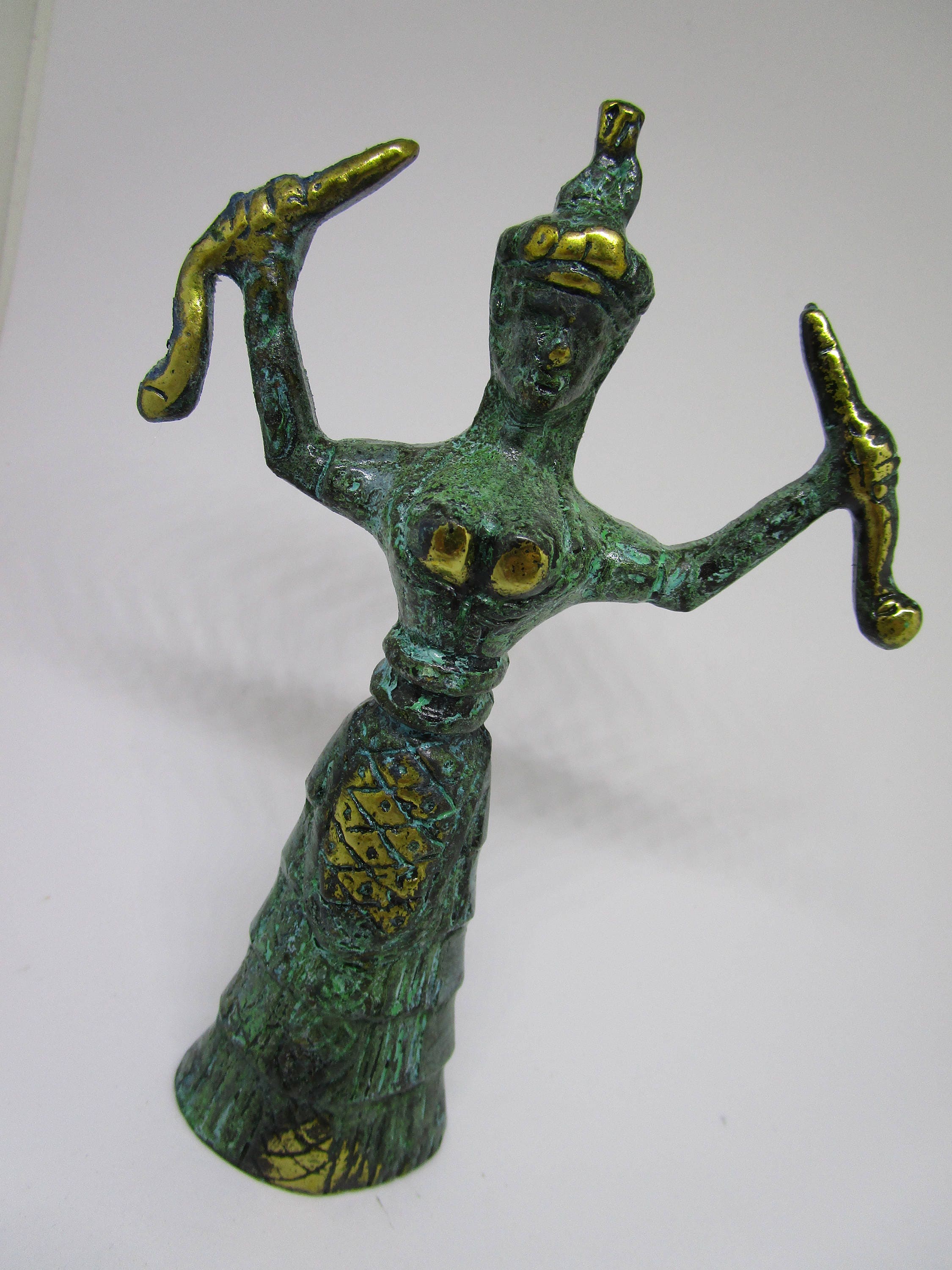 Minoan Snake Serpent Goddess of Crete Ariadne Knossos Handmade