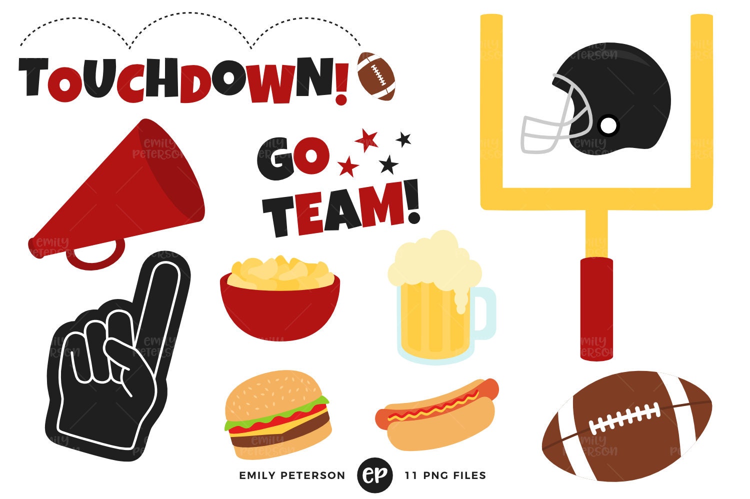 Football Clip Art Sports Clipart Party Clip Art Commercial