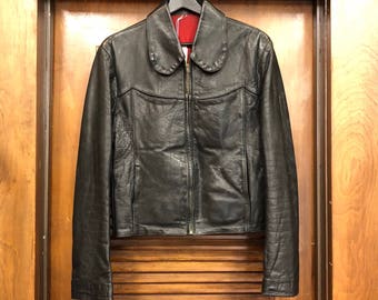1960s leather jacket | Etsy