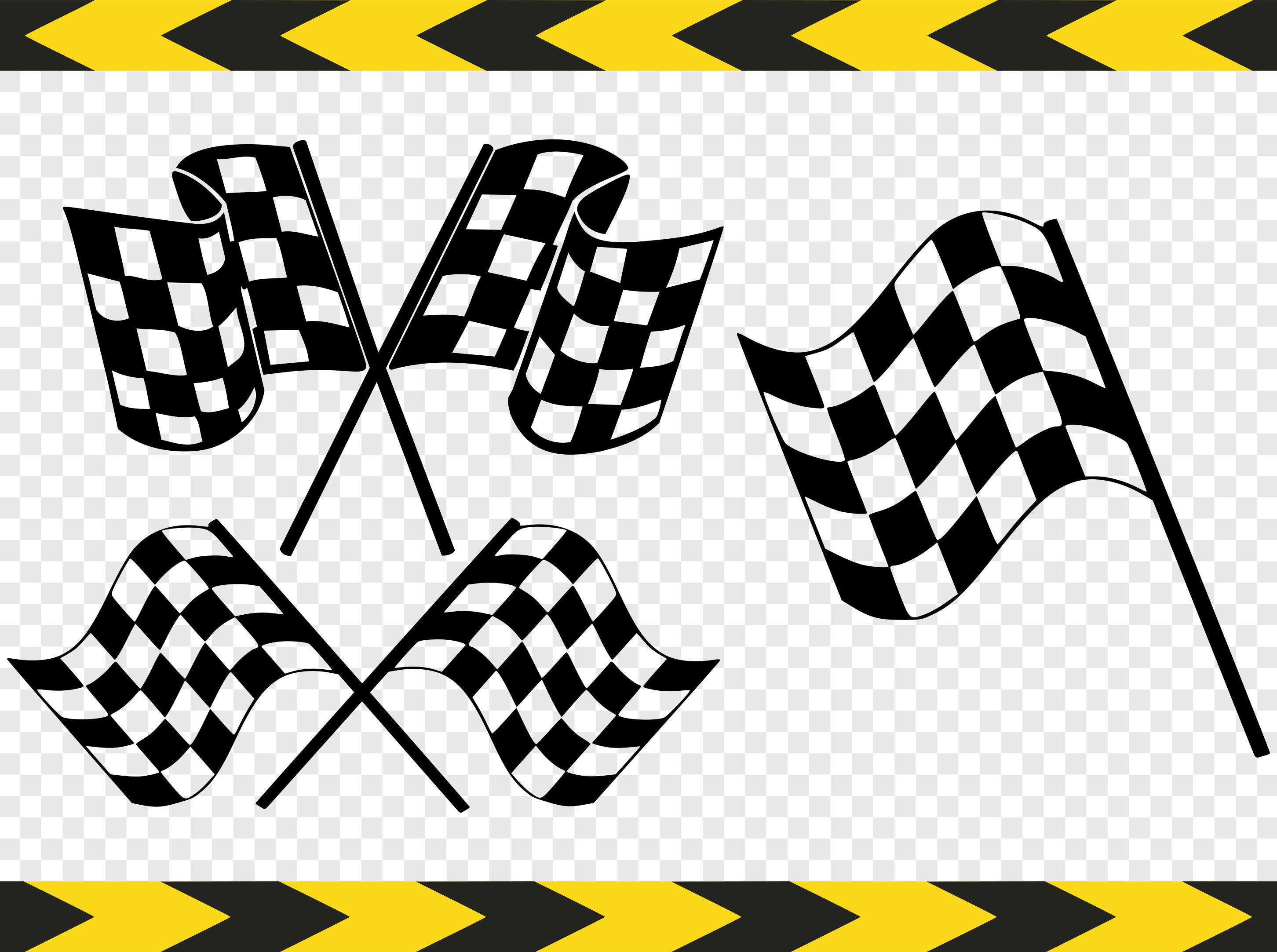 Checkered flag SVG Clipart Racing finish flags Vector Svg Cut