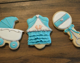 Baby rattle cookies | Etsy