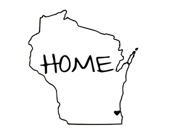 Wisconsin outline | Etsy
