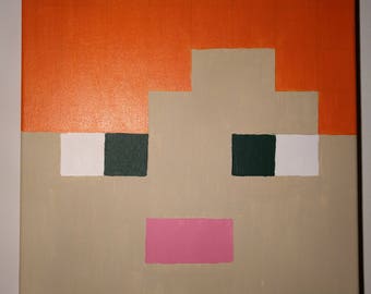 Ninja Shhh Original Acrylic Painting 16x20