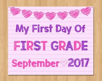1st grade sign | Etsy