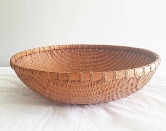 Large shallow basket | Etsy