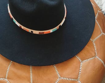 Beaded hat band | Etsy
