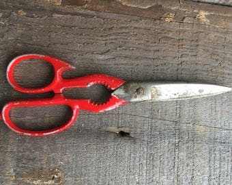 Red scissors | Etsy