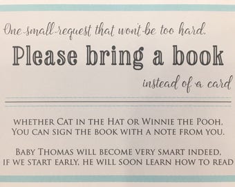 Book insert card | Etsy