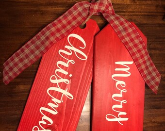 Wood door tags | Etsy