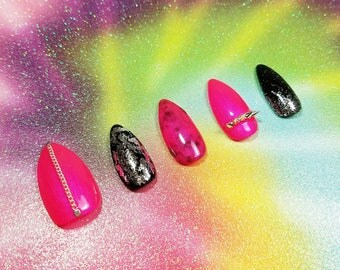 Custom fake nails | Etsy