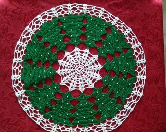 Christmas tree doily | Etsy