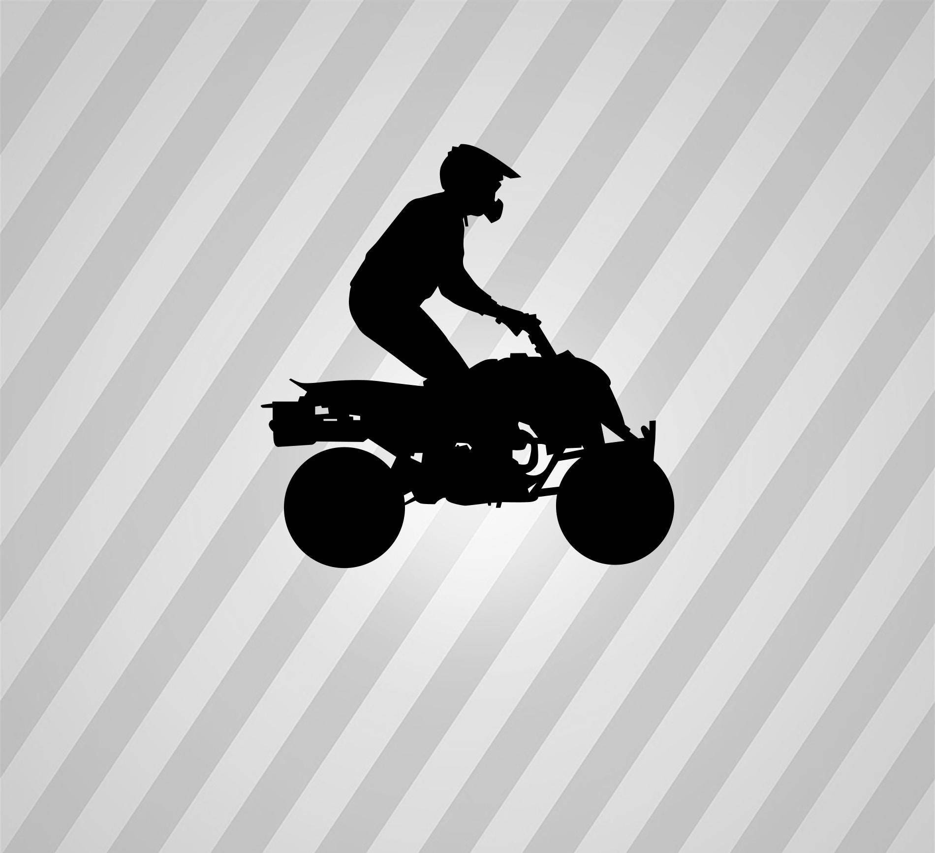 quad bike Silhouette Svg Dxf Eps Silhouette Rld RDWorks Pdf