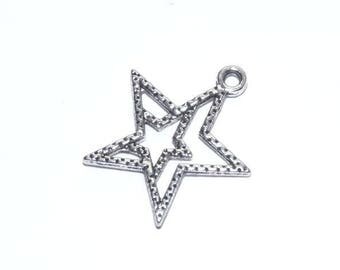 7 Stars image metal shape gold color findings 15mm