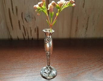 Silver bud vase | Etsy