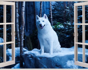 Wolf wall decal | Etsy