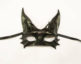 Leather cat mask | Etsy