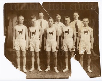 1950s Boys Basketball Team Vintage Photo from Original
