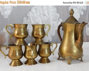 India brass tea set | Etsy