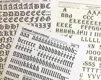 Old english alphabet | Etsy