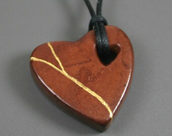 Kintsugi heart | Etsy