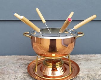 Copper fondue pot | Etsy